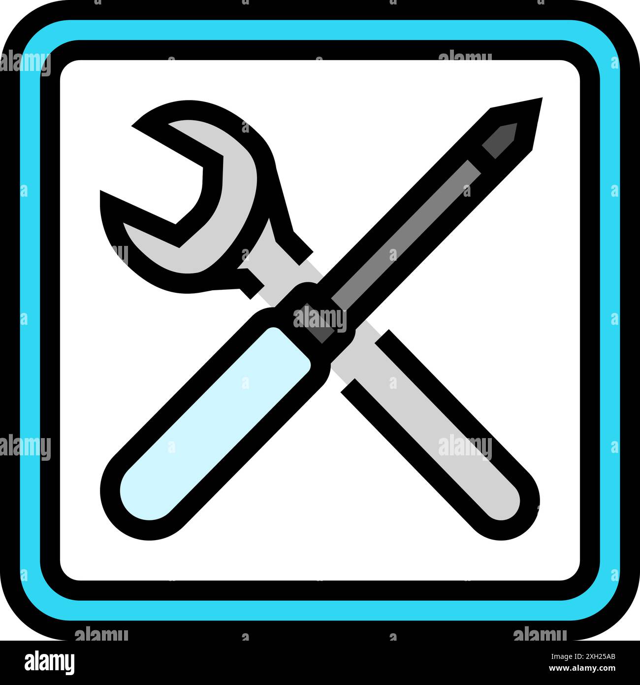 quick assembly product label caution color icon vector illustration ...