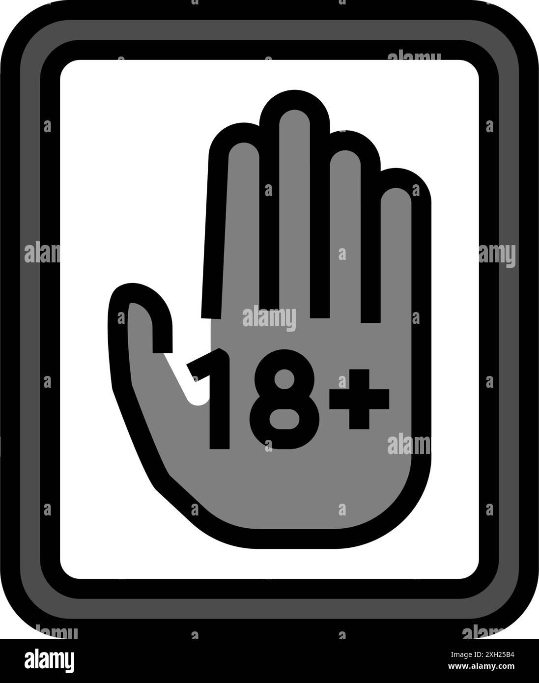 age prevent product label caution color icon vector illustration Stock ...