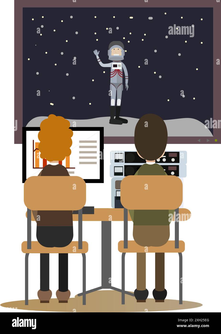 Space people concept flat vector illustration Stock Vector Image & Art ...