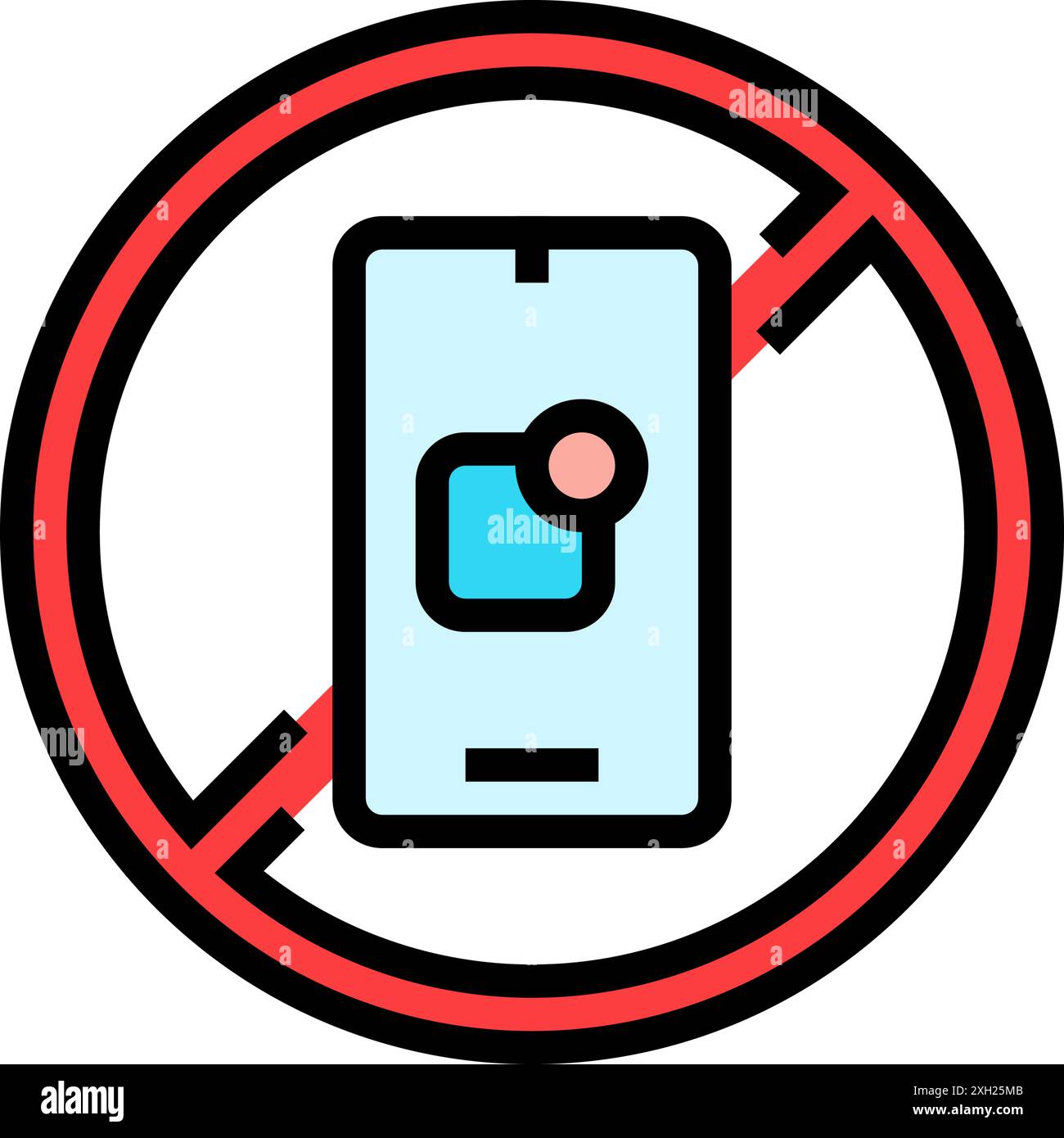 no app required label product caution color icon vector illustration ...
