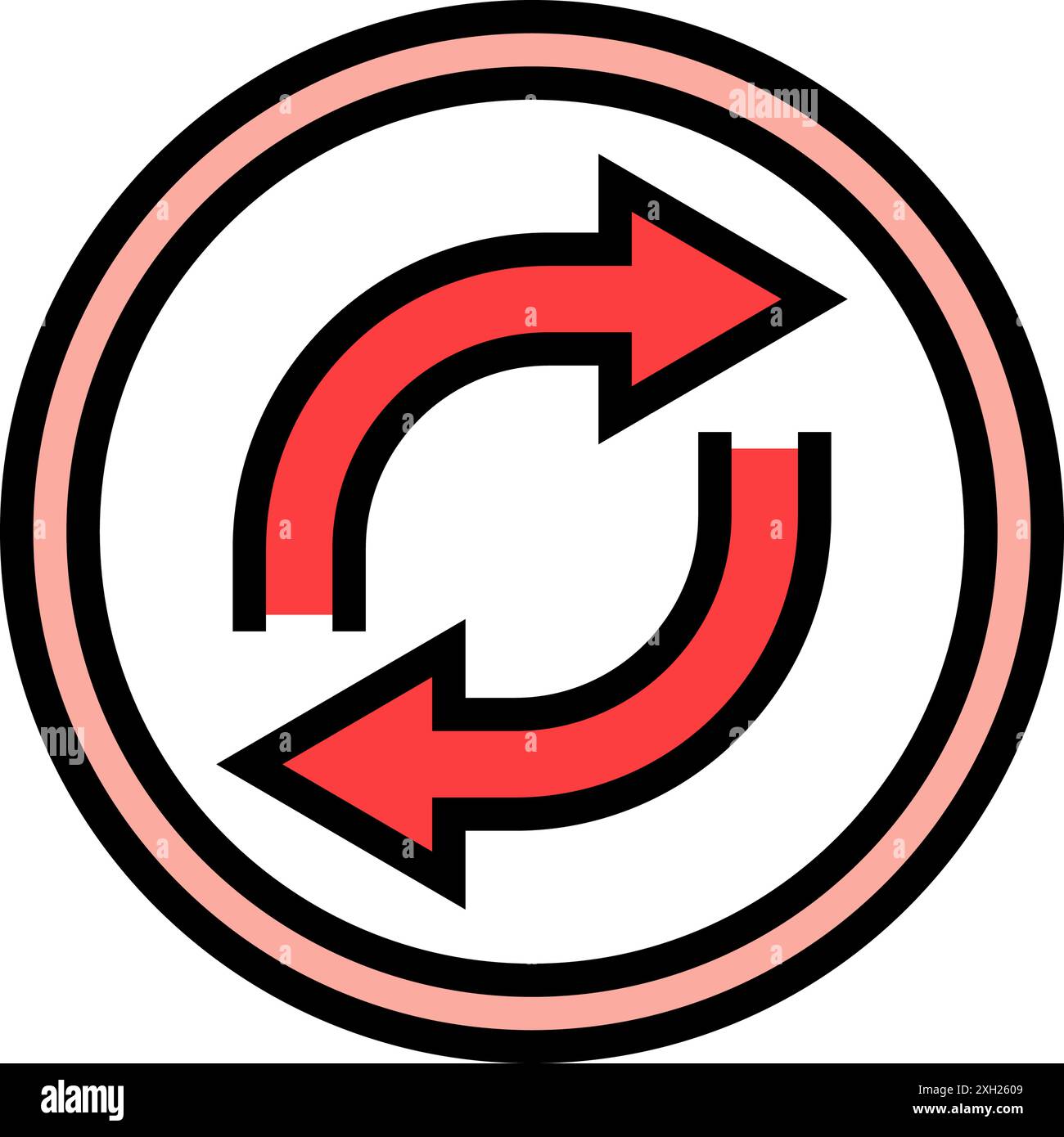 reversible product label caution color icon vector illustration Stock ...