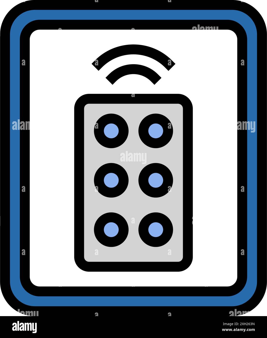 remote control label product caution color icon vector illustration ...