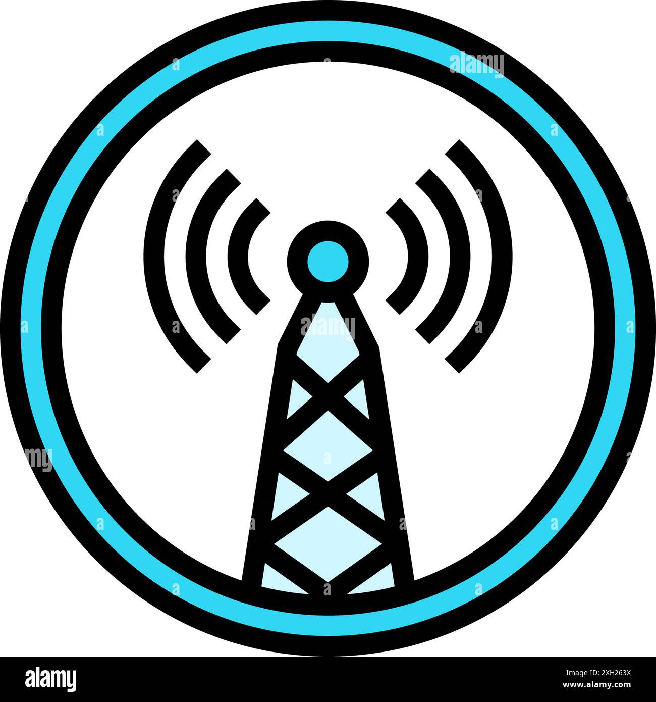 electromagnetic interference label color icon vector illustration Stock ...