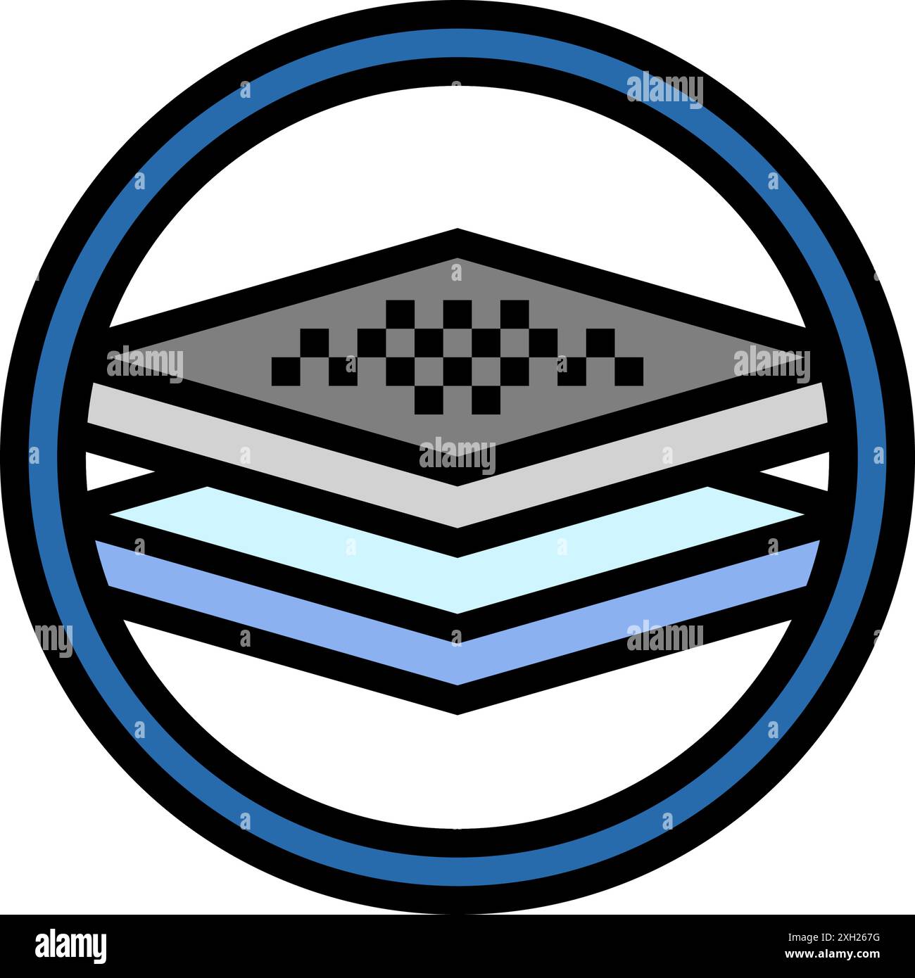 non stick coating label product caution color icon vector illustration ...