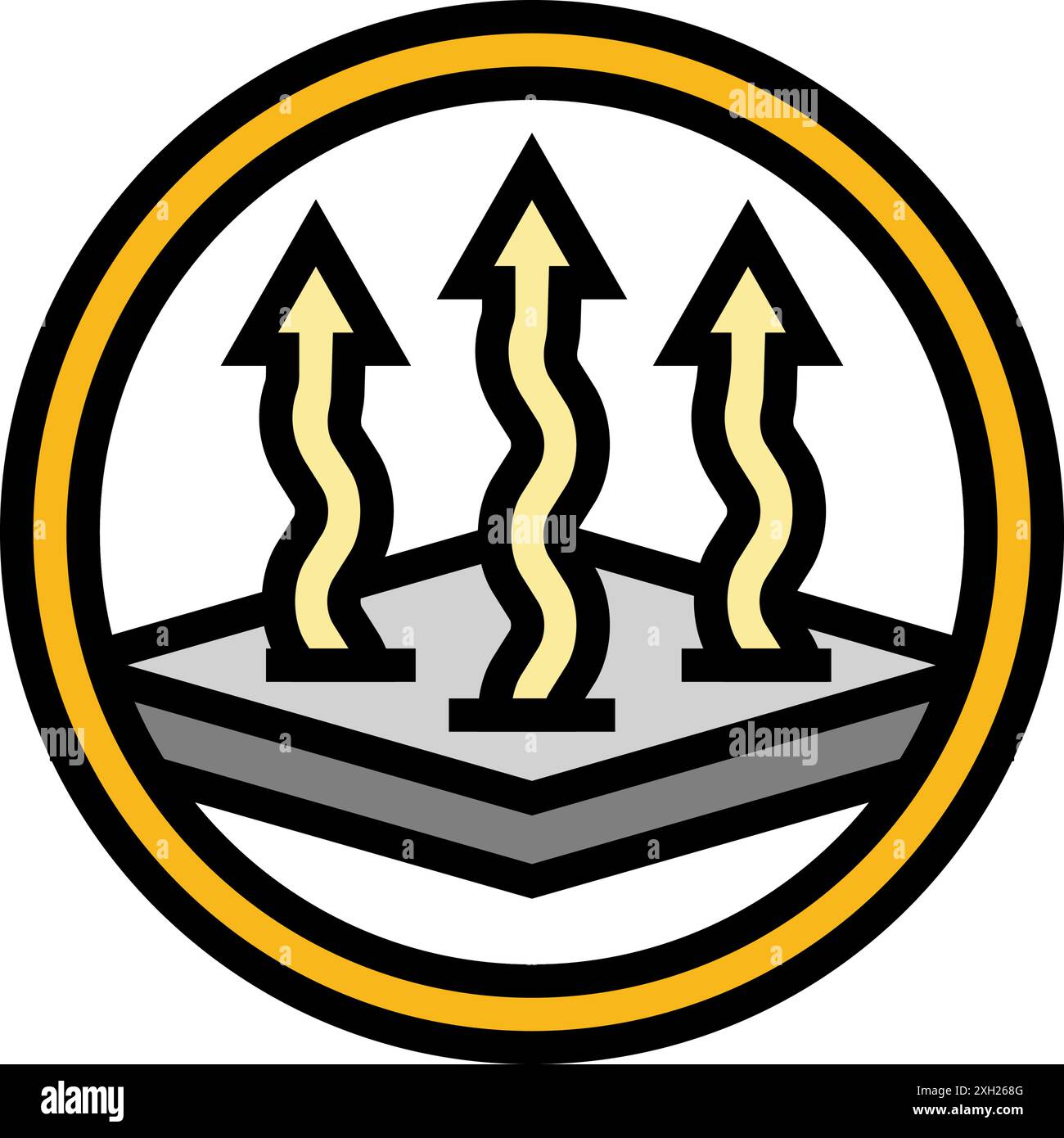 breathable fabric label product caution color icon vector illustration ...