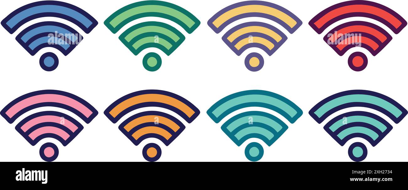 Digital illustration different wifi hi-res stock photography and images ...