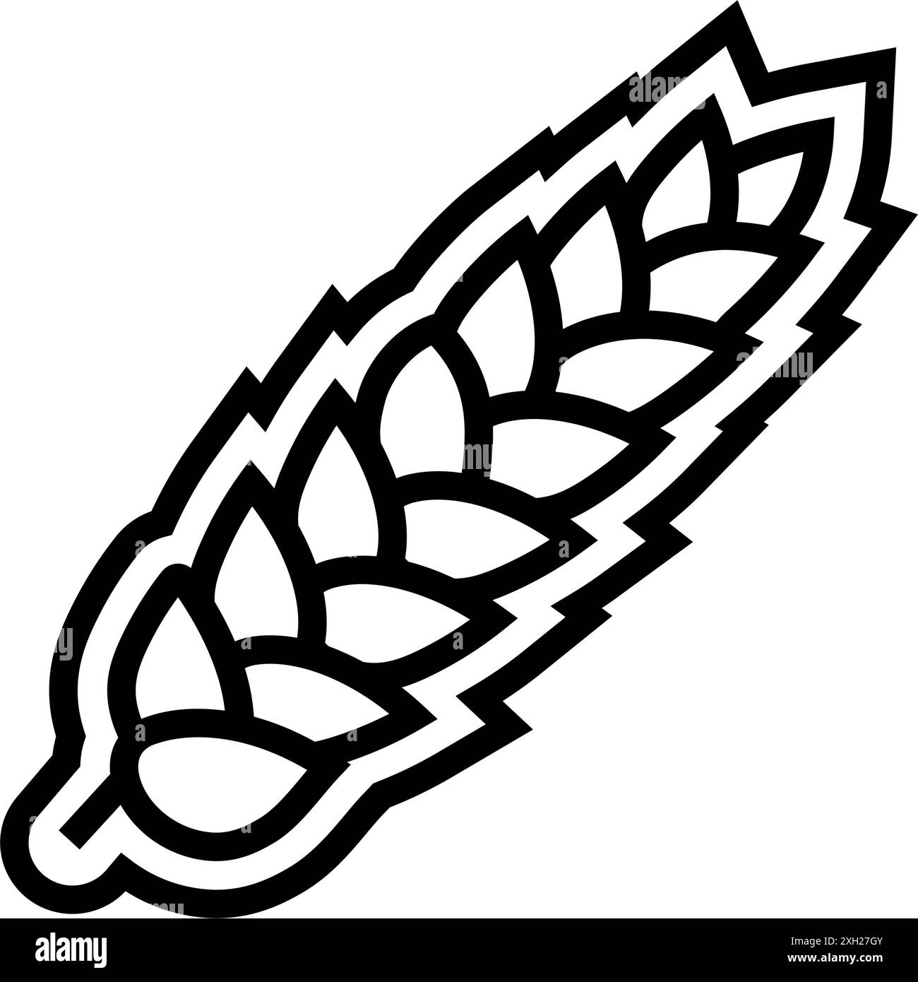 wheat allergen free product food line icon vector illustration Stock ...