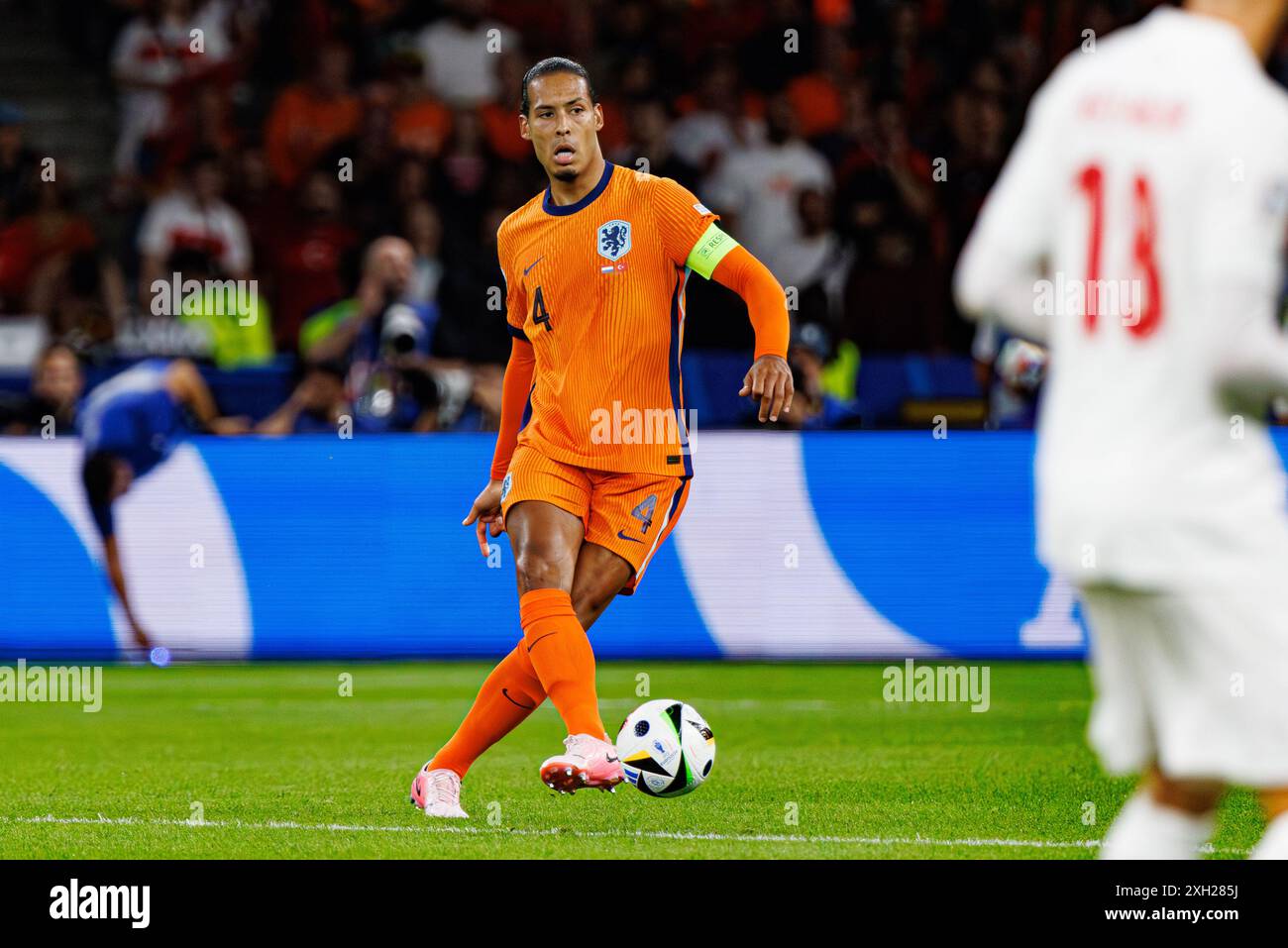 Virgil Van Dijk seen during UEFA Euro 2024 quarterfinal game between ...