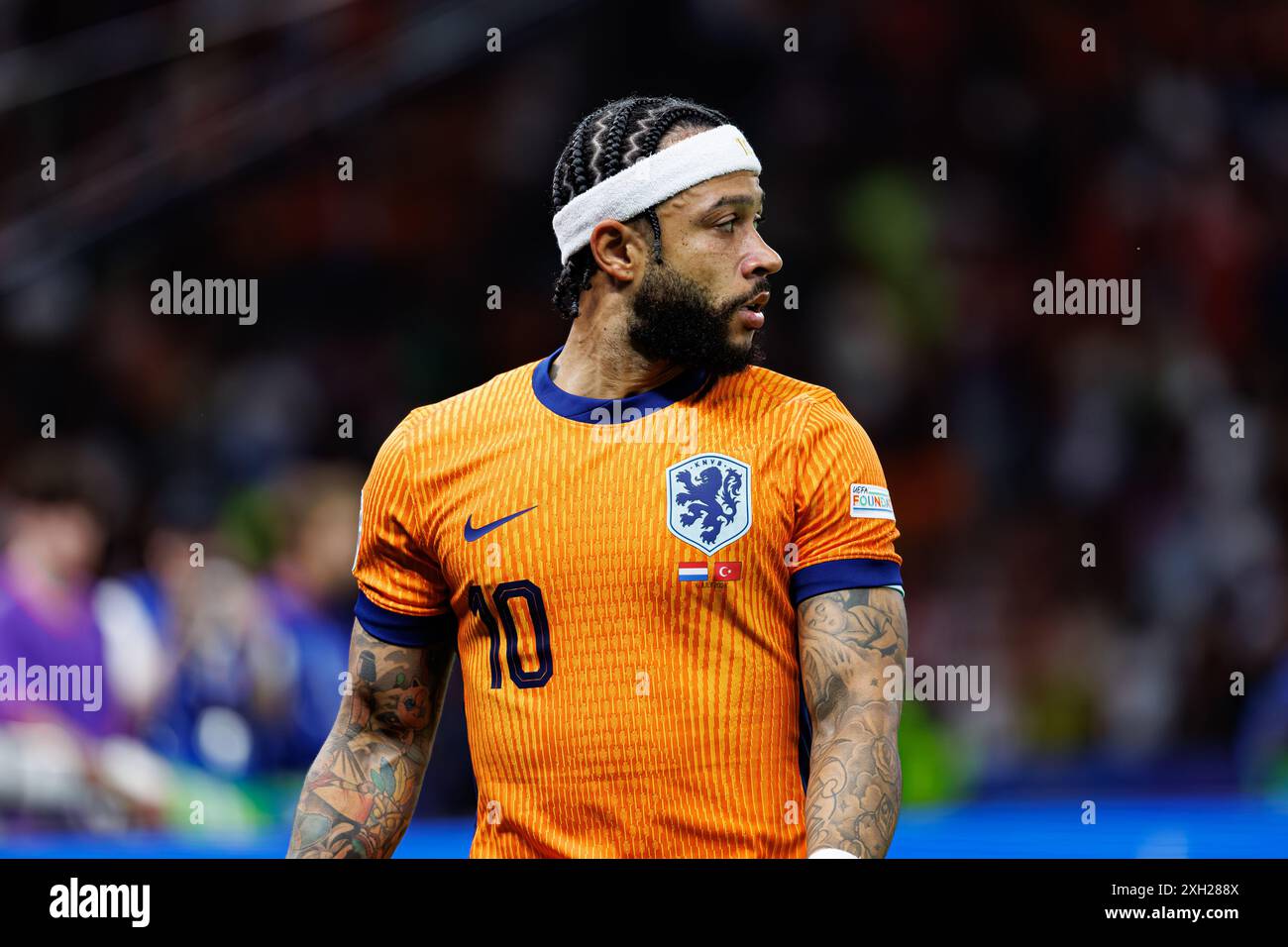 Memphis Depay seen during UEFA Euro 2024 quarterfinal game between ...