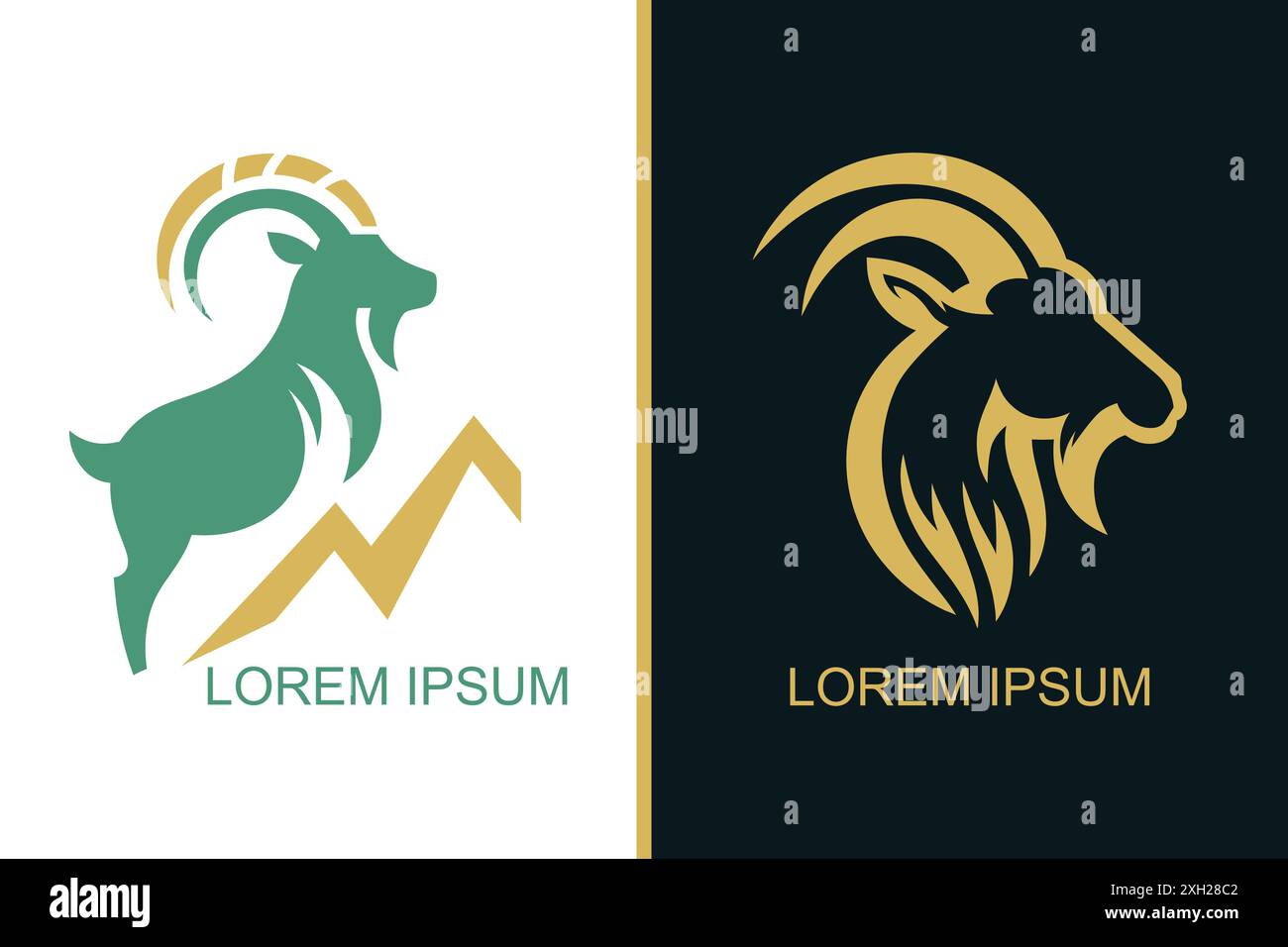 Stylish goat logos hi-res stock photography and images - Alamy