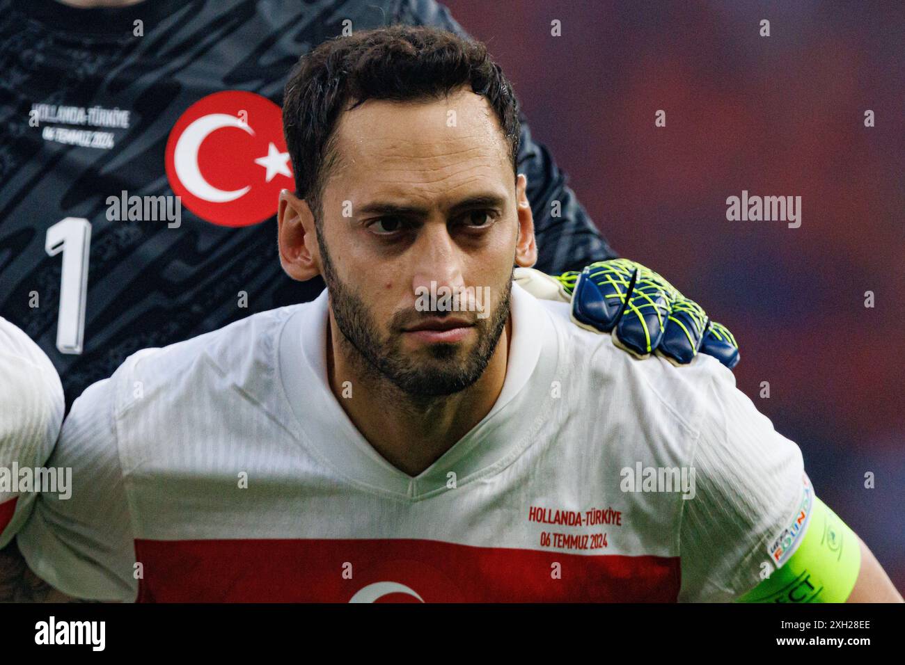Hakan Calhanoglu seen during UEFA Euro 2024 quarterfinal game between ...