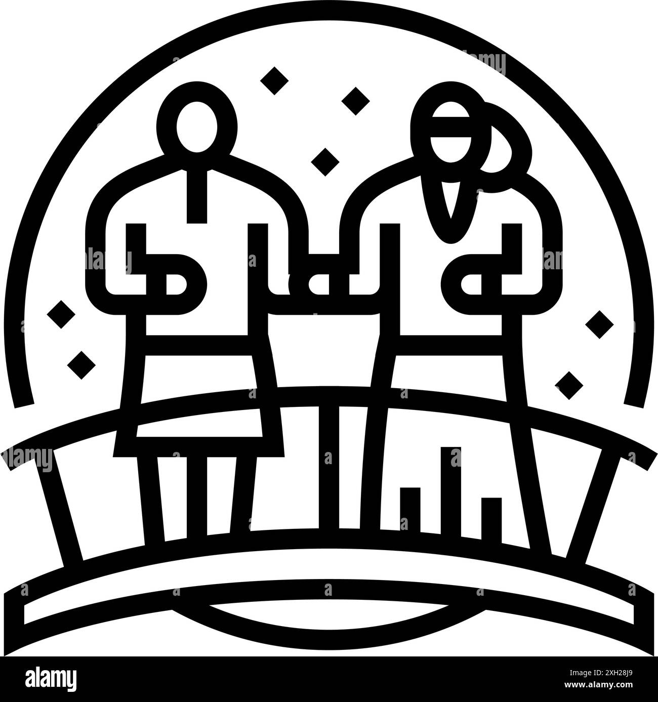 double seventh festival chinese holiday line icon vector illustration ...