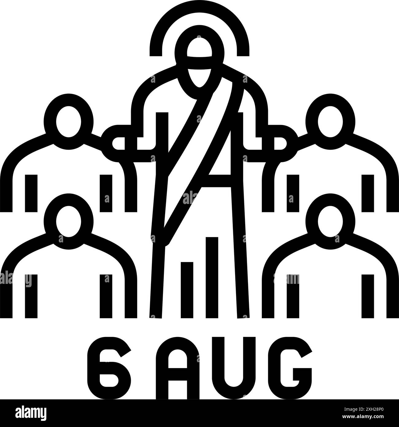 transfiguration of jesus feast catholic holiday line icon vector ...