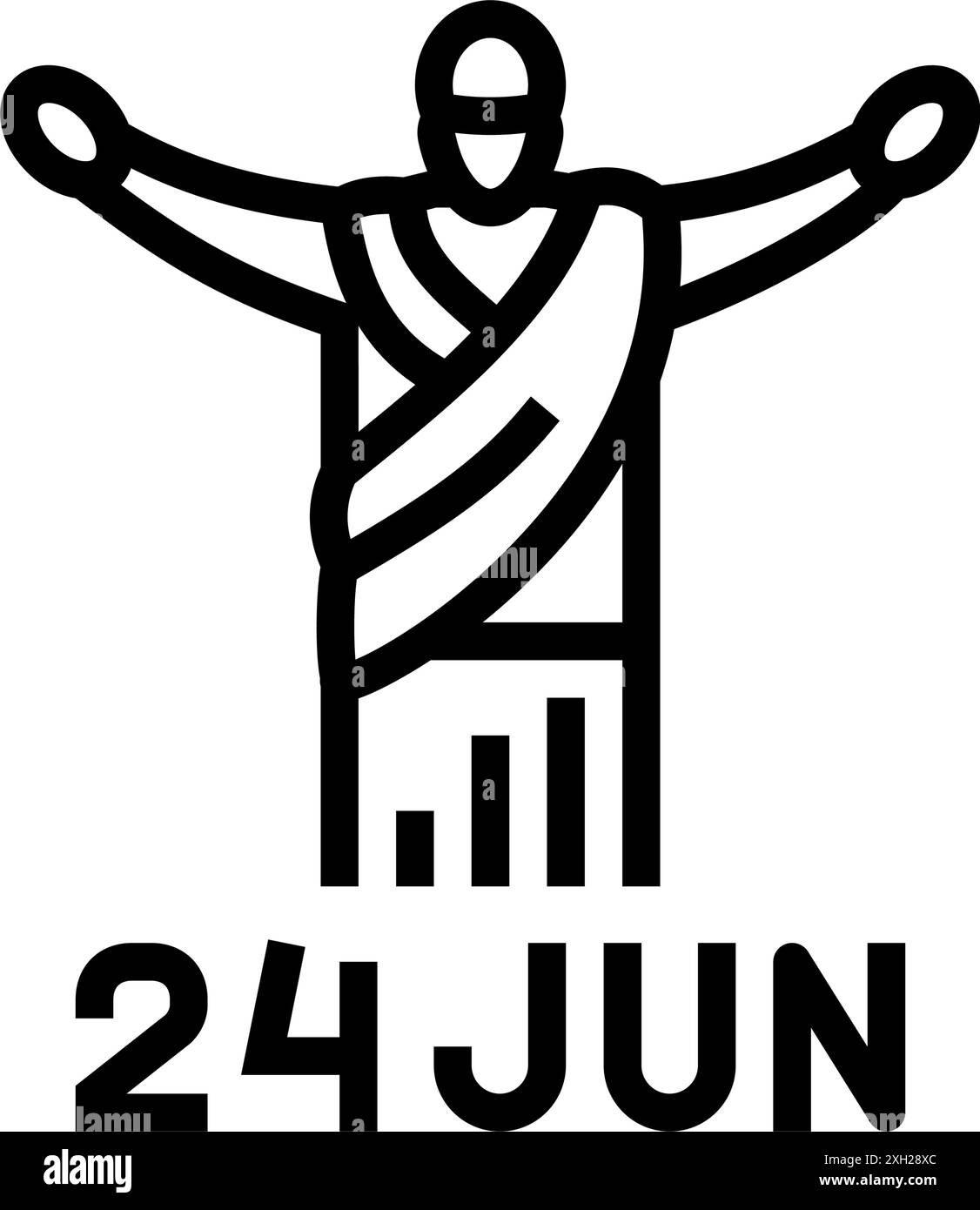 st john the baptist feast catholic holiday line icon vector illustration Stock Vector Image ...