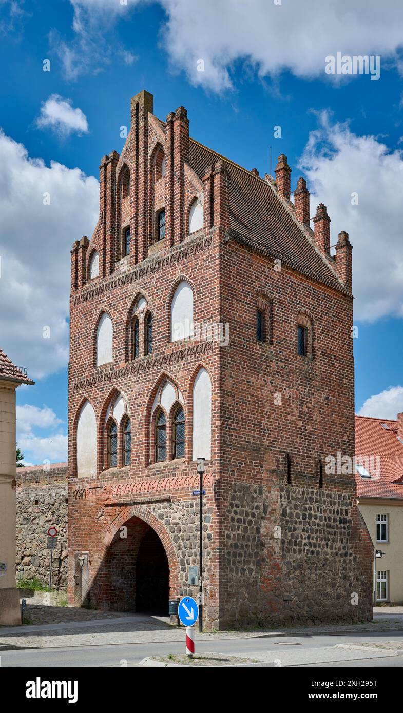 Muehlentor at city wall of Templin, Uckermark, Brandenburg, Germany ...