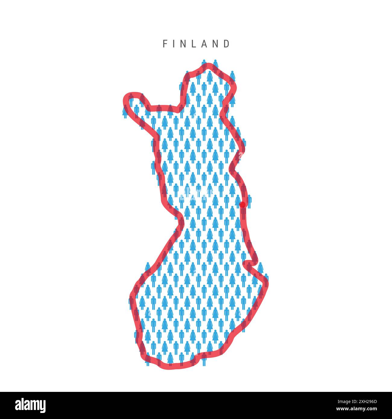 Finland population density map hi-res stock photography and images - Alamy