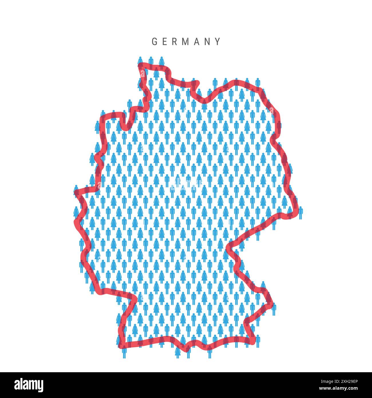 Germany population map hi-res stock photography and images - Alamy