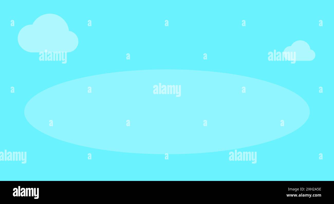 Sky cloud scene podium. Heaven, paradise stage. Flat illustration Stock ...