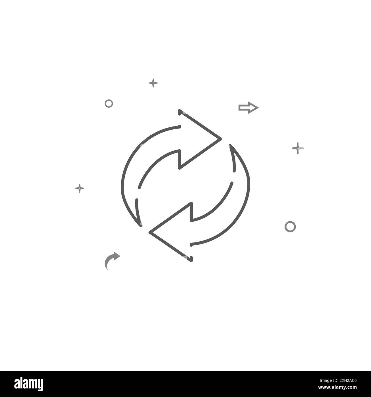 Two arrows circle Black and White Stock Photos & Images - Alamy