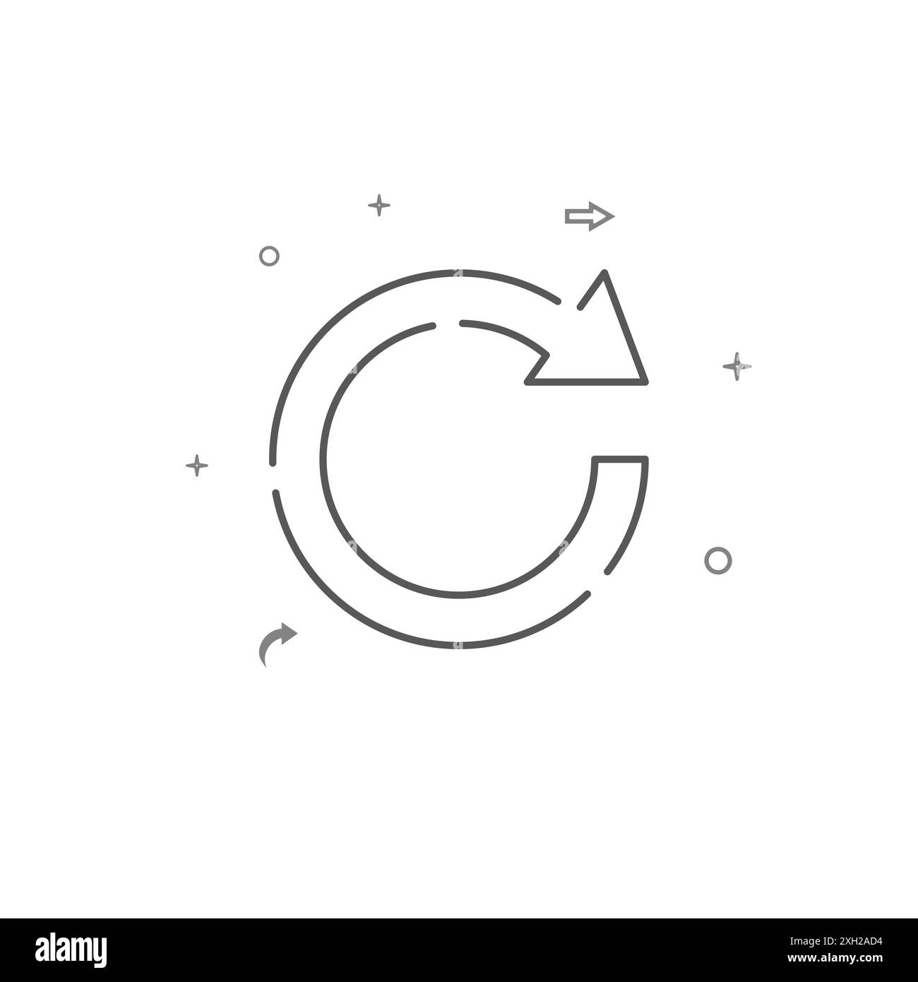 Refresh, update arrow simple line icon. Symbol, pictogram, sign ...