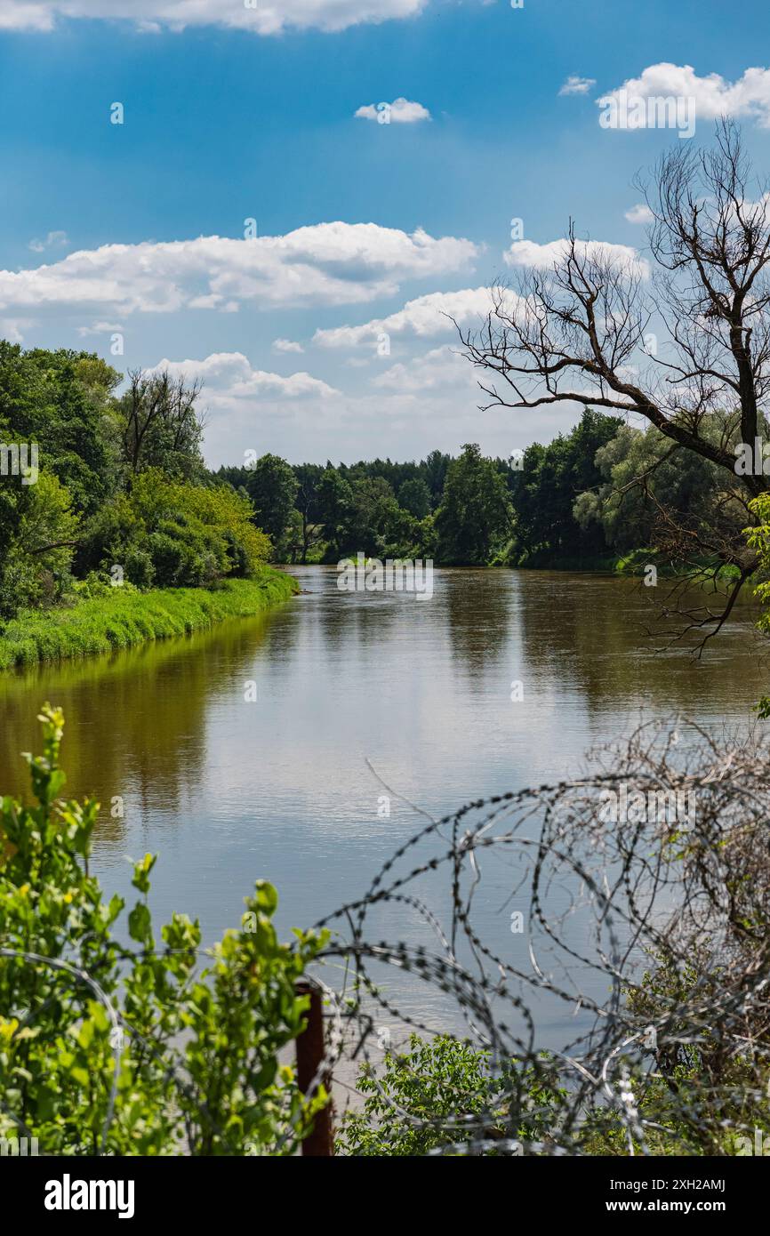 The valley of the bug river, which is the natural border between Poland ...