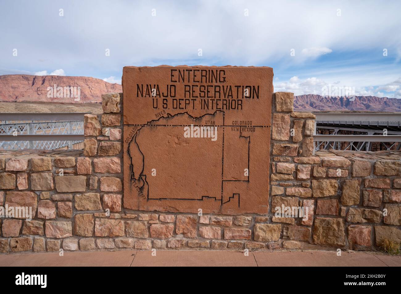 Sign - Entering Navajo National US Department of Interior, taken on the ...