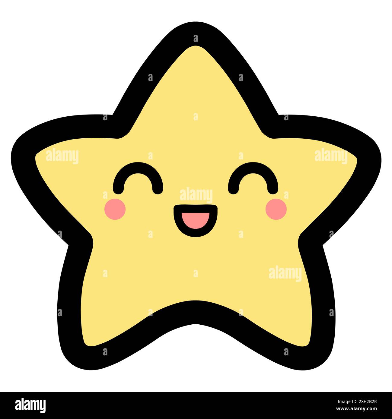 Cute Happy Smiling Purple Star - Kawaii Stock Photo - Alamy