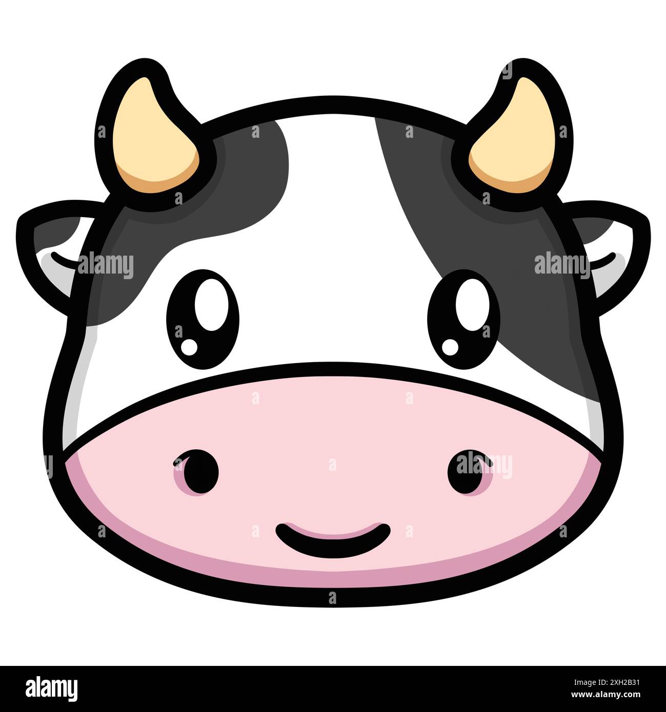 Happy the cow smiley face Cut Out Stock Images & Pictures - Alamy