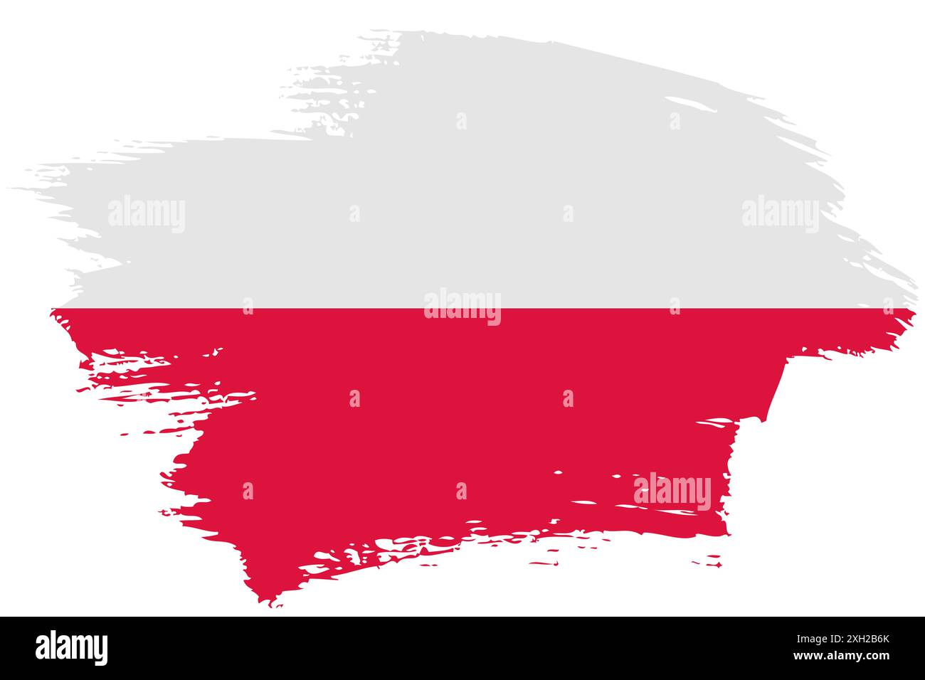 Poland brush stroke flag background. Hand drawn grunge style Polish ...