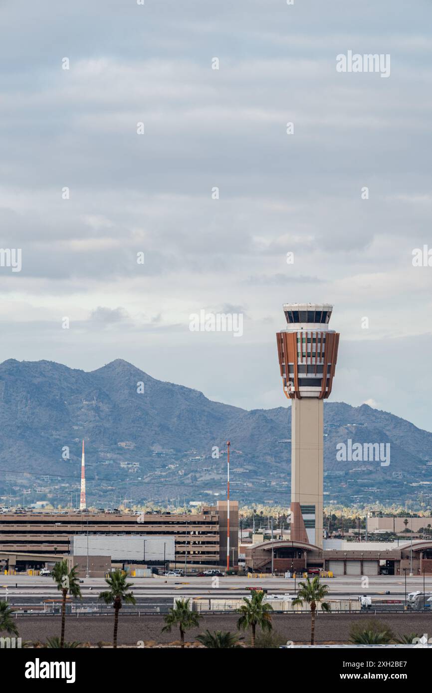 Phoenix, Arizona - December 23, 2023: Air Traffic Control tower at ...