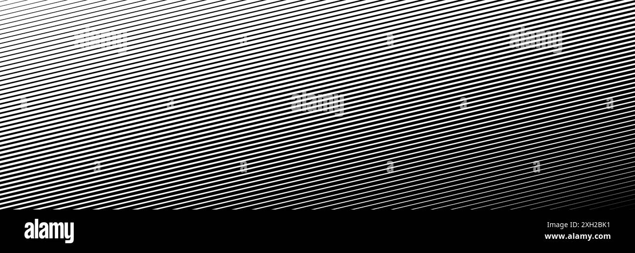 Black diagonal lines with a transition from thin to thick thickness ...