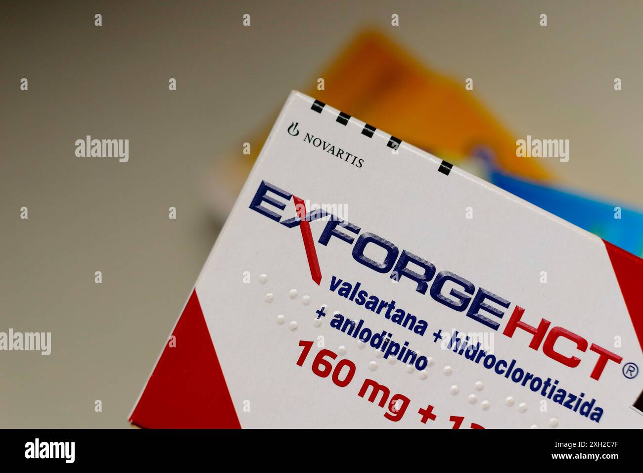 In this photo illustration, a view of the Novartis drug Exforge HCT ...