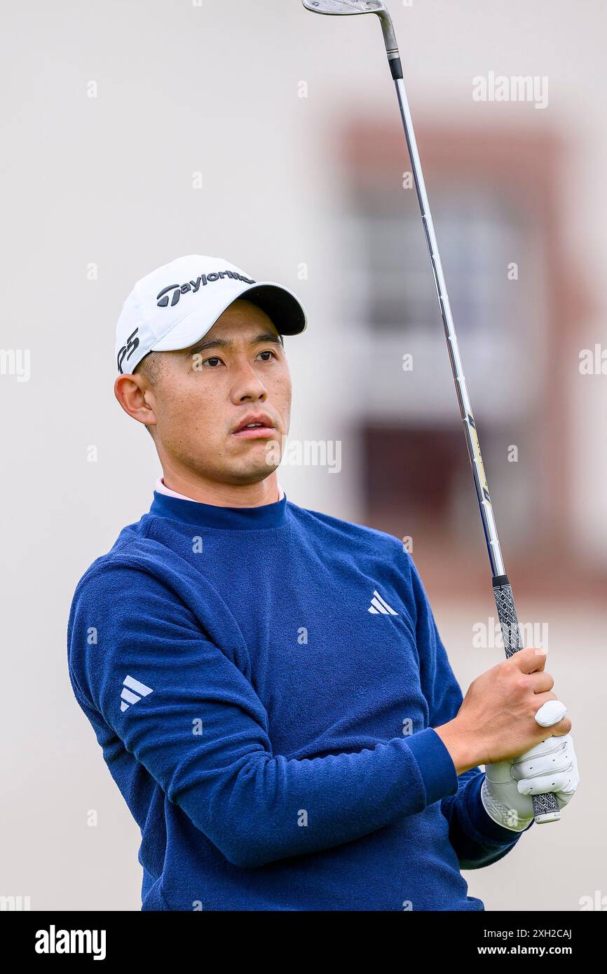 Colin Morikawa on the 6th hole on day one of the Genesis Scottish Open ...