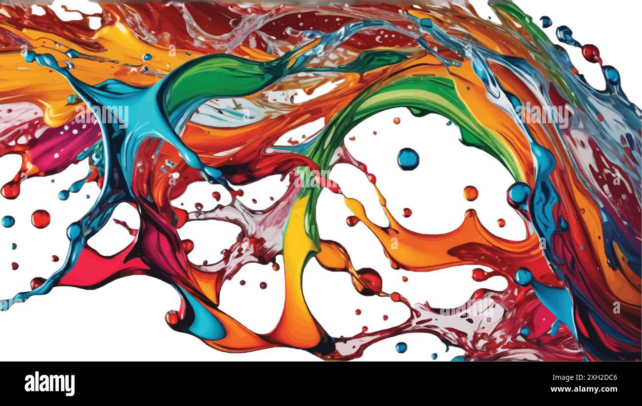 Liquid paint splash Stock Vector Image & Art - Alamy
