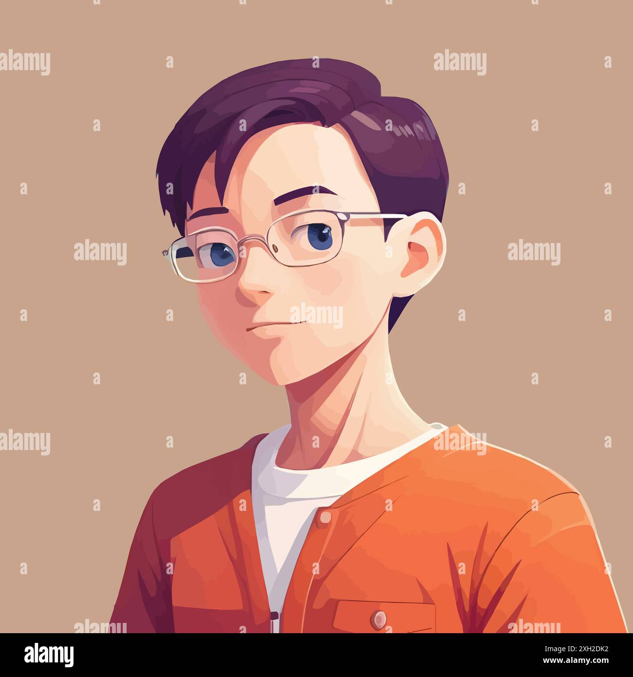 Portrait of a smart boy Stock Vector Image & Art - Alamy