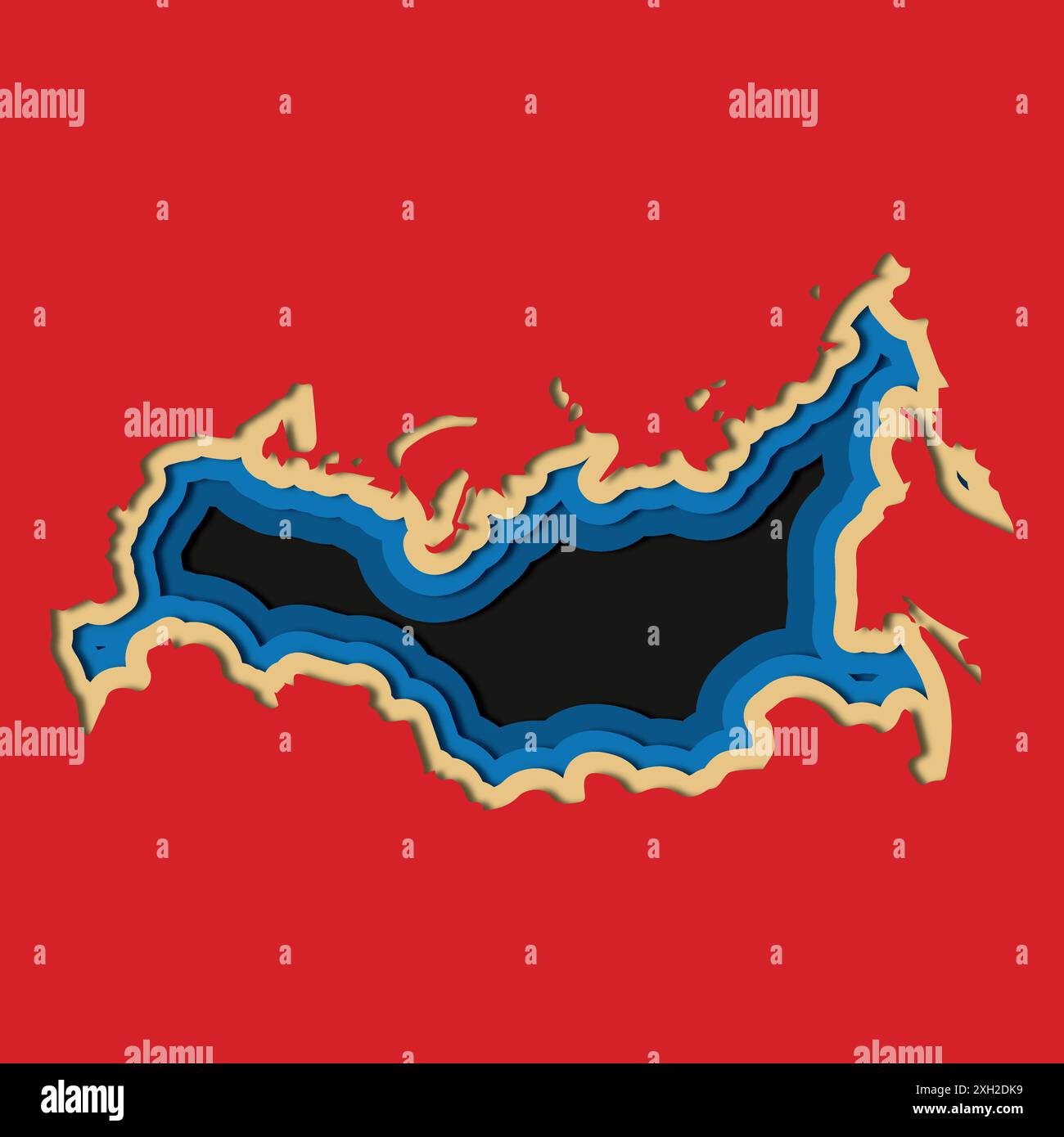 Russian illustration map country hi-res stock photography and images ...