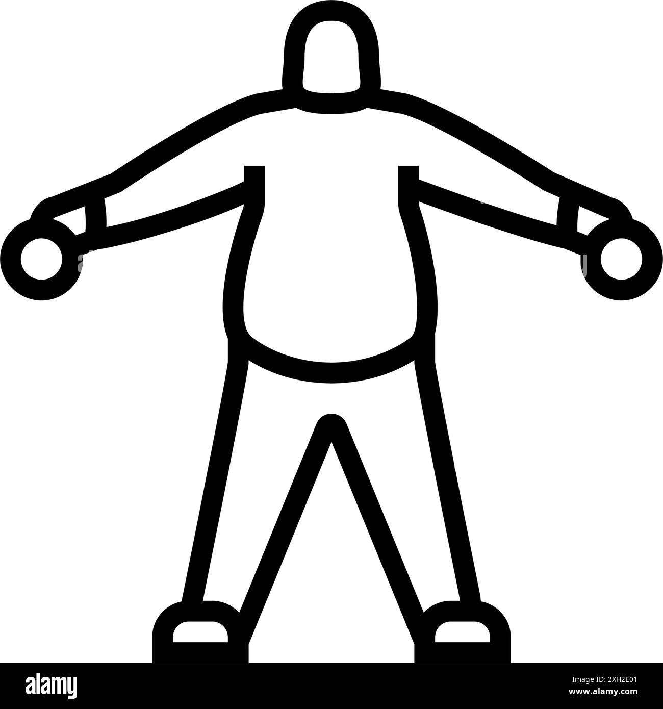 exercise obesity overweight line icon vector illustration Stock Vector ...