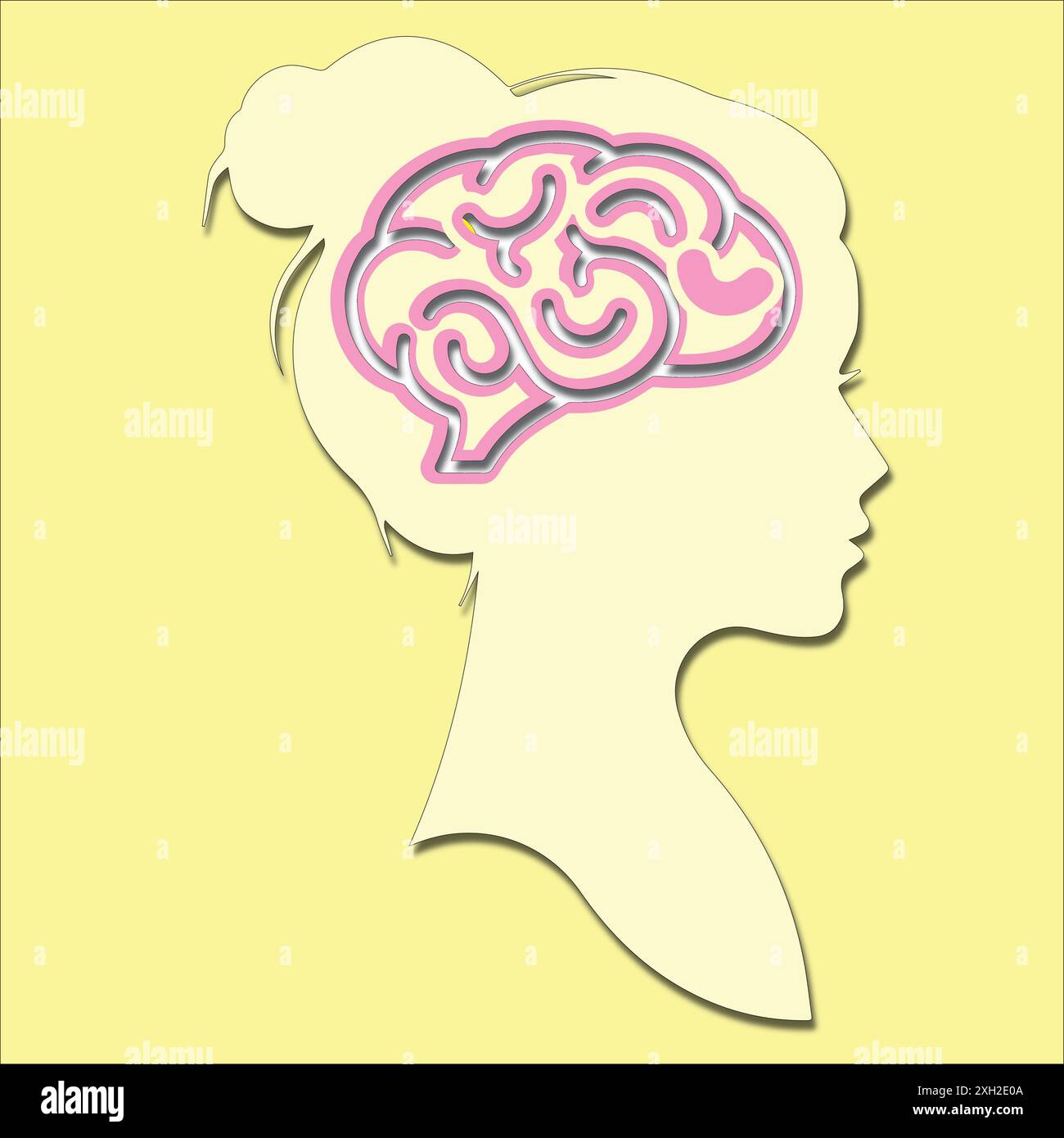 Human mind paper cut style Stock Vector Image & Art - Alamy