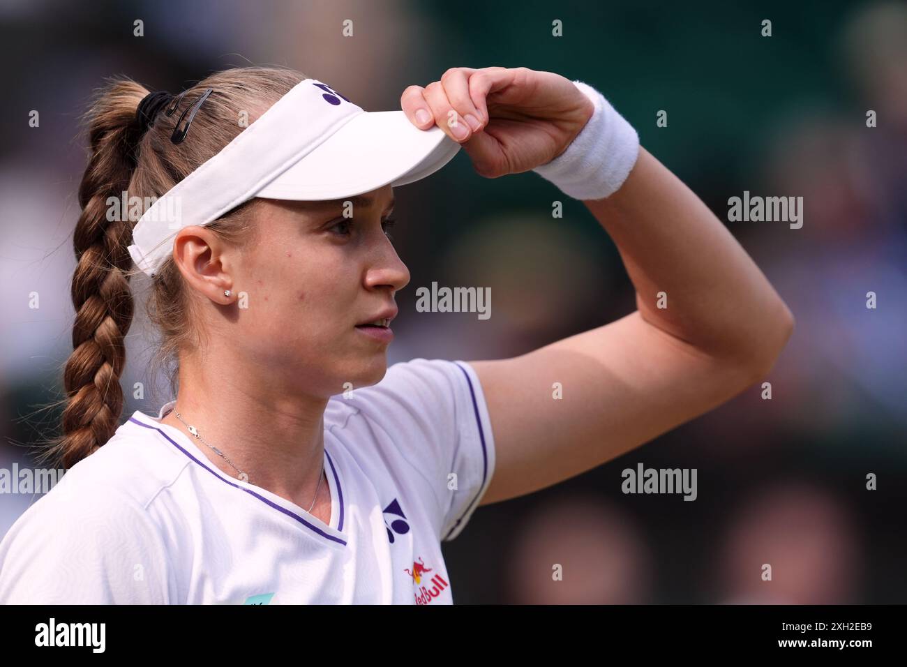 Elena Rybakina during her match against Barbora Krejcikova on day ...