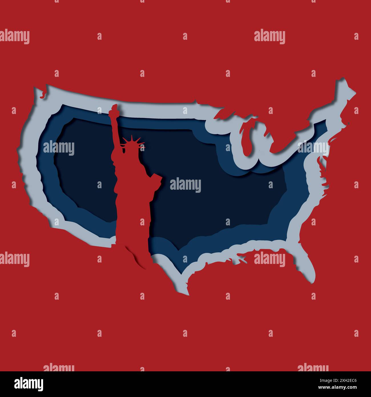 Usa 3d paper cut Stock Vector Images - Alamy
