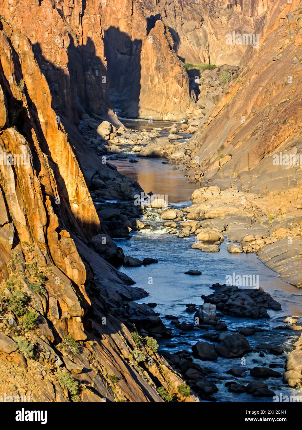 The steep orange river gorge in the at the eco ravine lookout ...