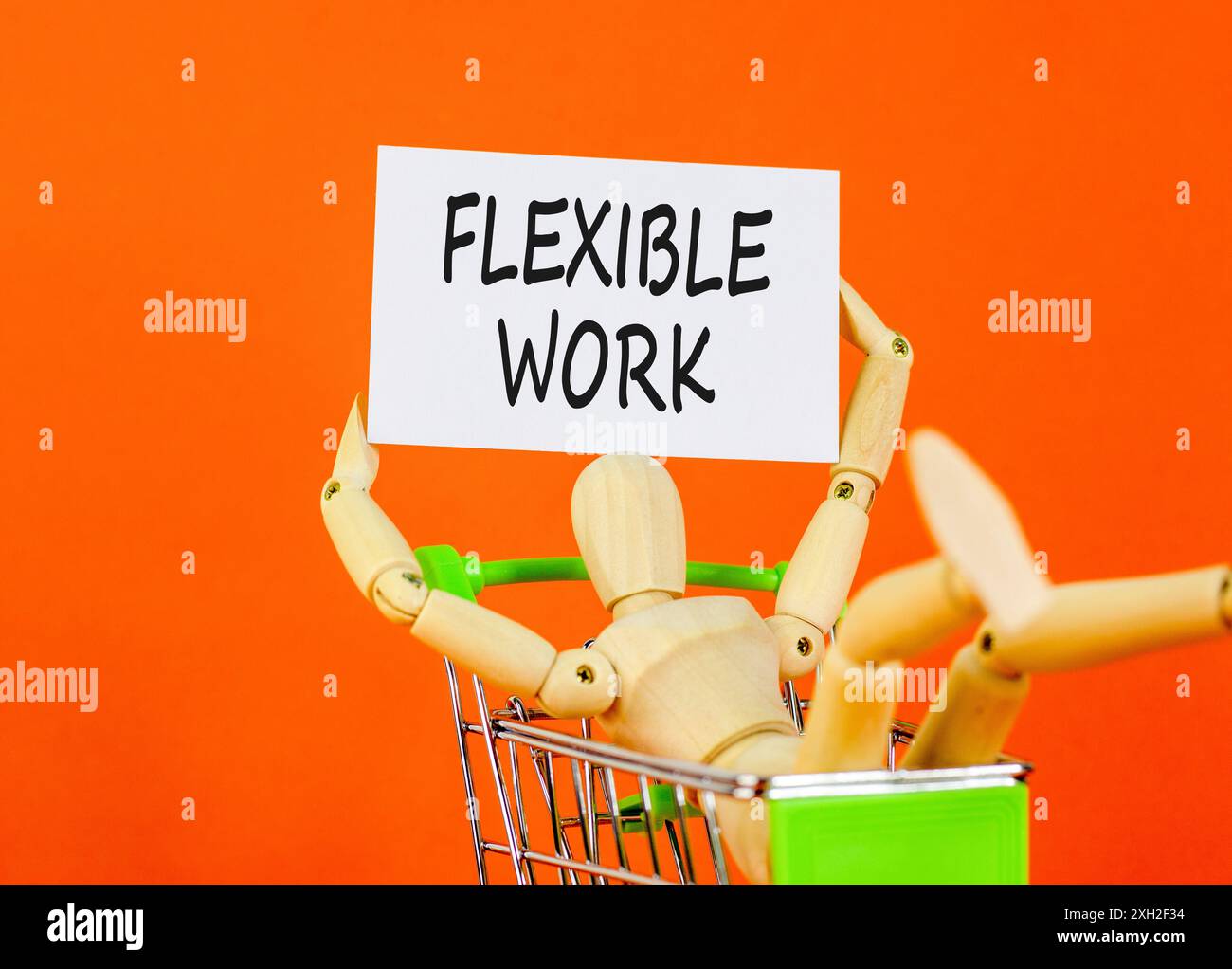 Flexible work symbol. Concept words Flexible work on beautiful white ...