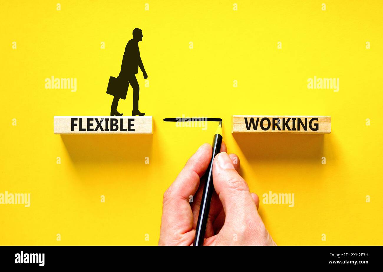 Flexible working symbol. Concept words Flexible working on beautiful ...