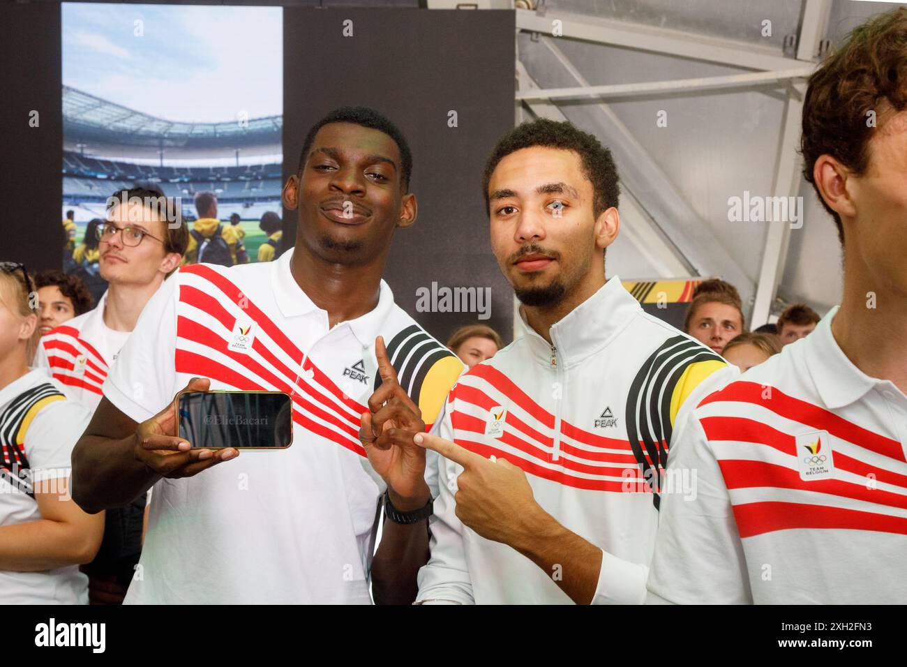 Brussels, Belgium. 10th July, 2024. Belgian Elie Bacari and Belgian ...