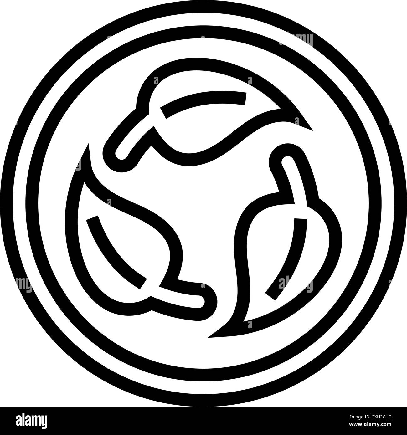 biodegradable product label warning line icon vector illustration Stock ...