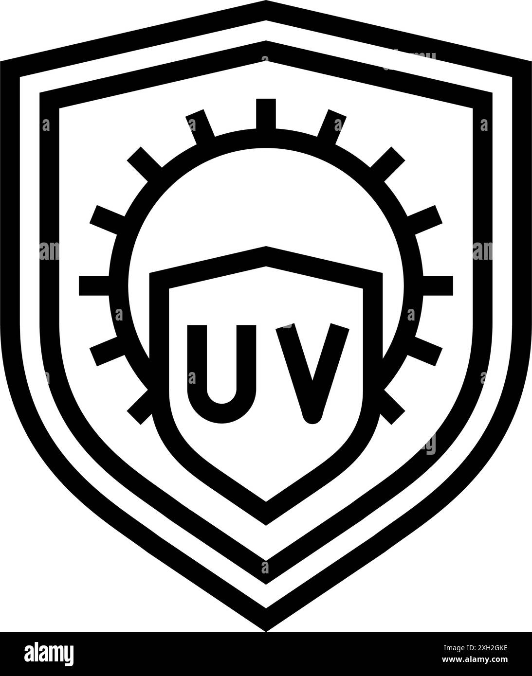 uv protection product label warning line icon vector illustration Stock ...