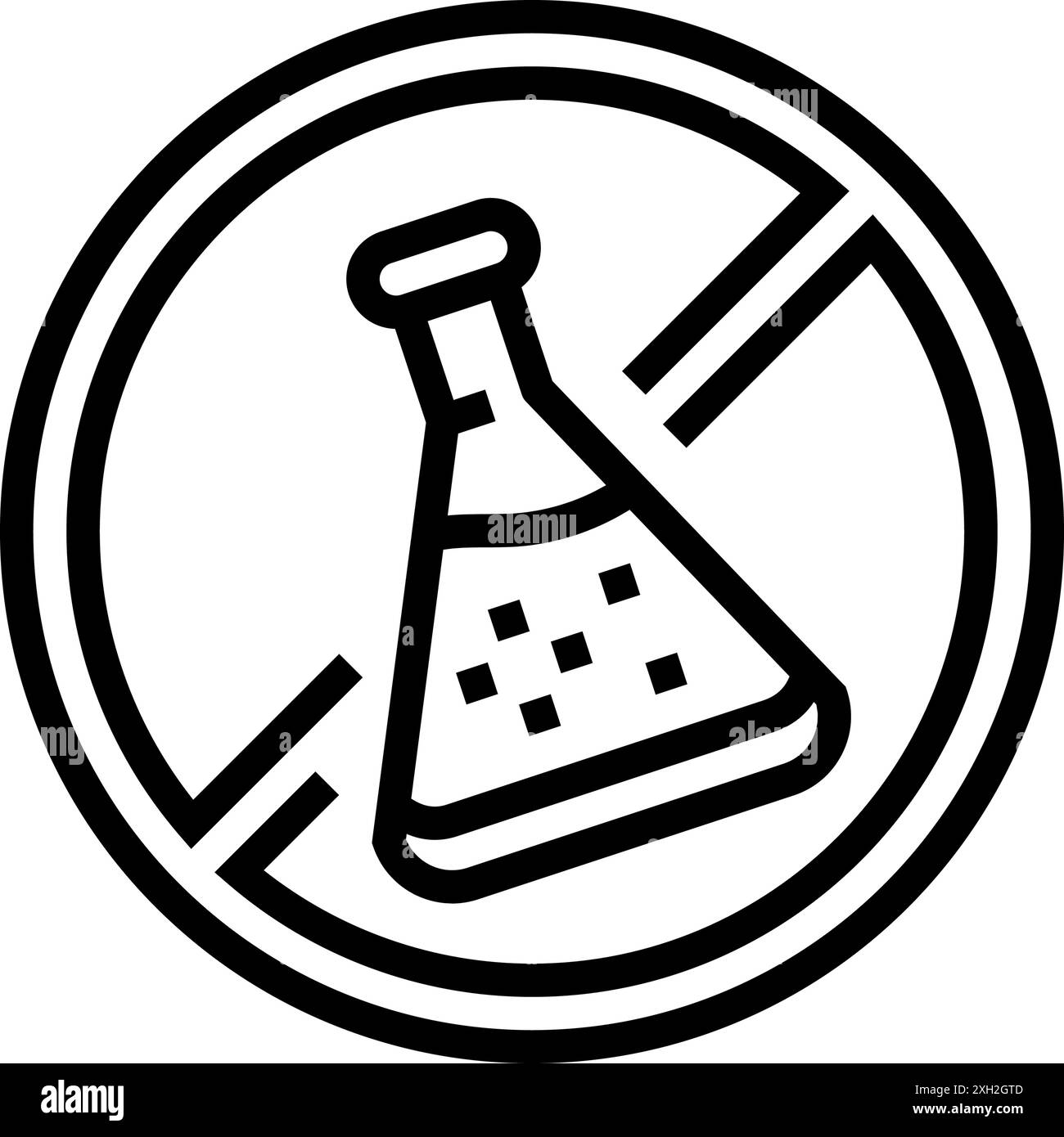no preservatives product label warning line icon vector illustration ...