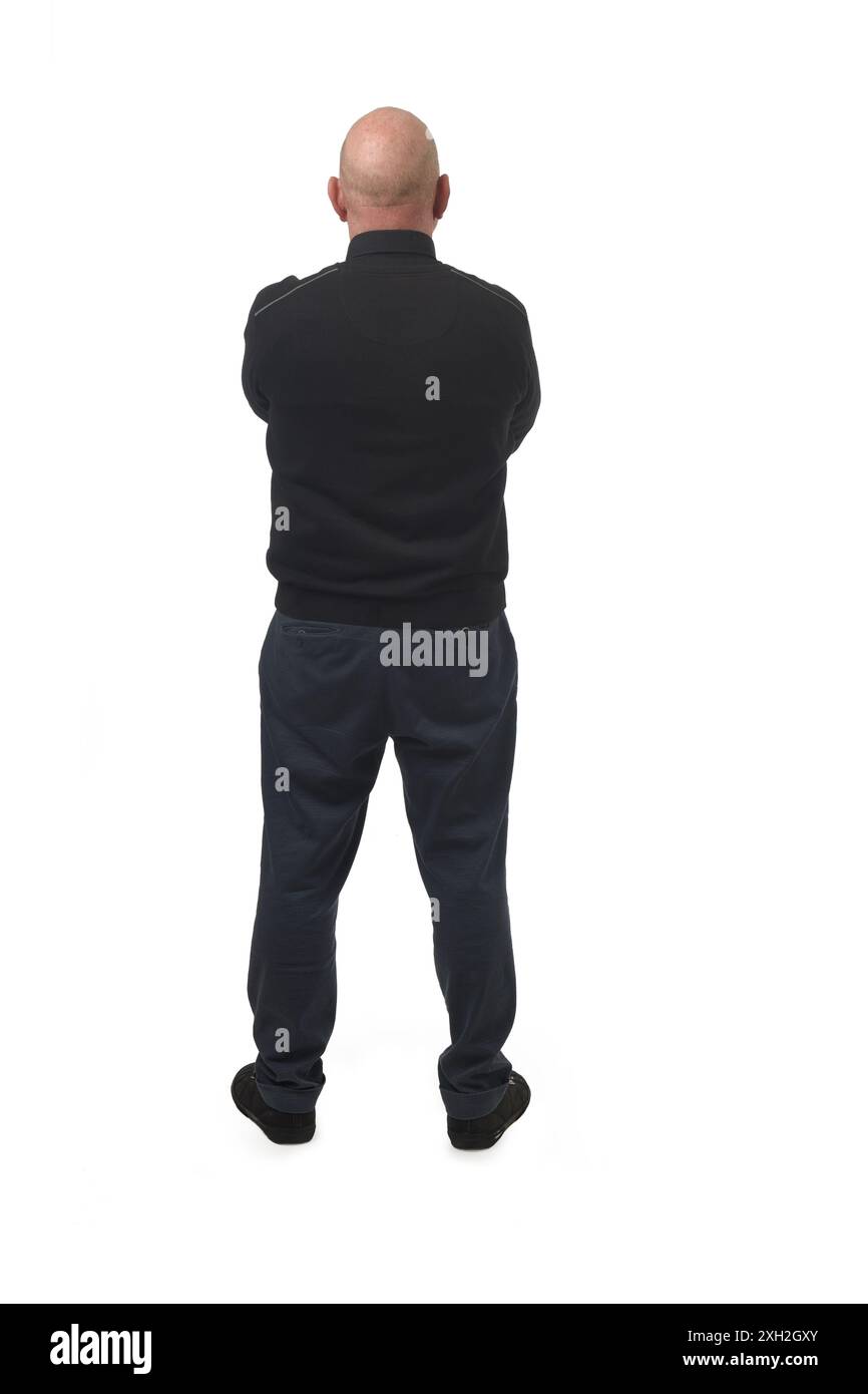 Rear view bald male Cut Out Stock Images & Pictures - Alamy