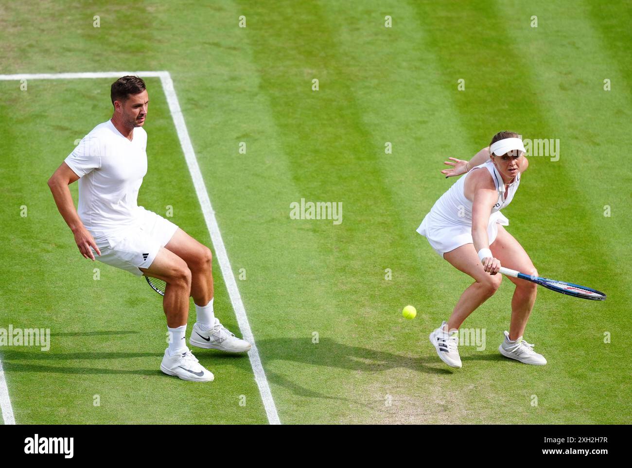 Alicia Barnett and Marcus Willis during their mixed doubles quarter ...