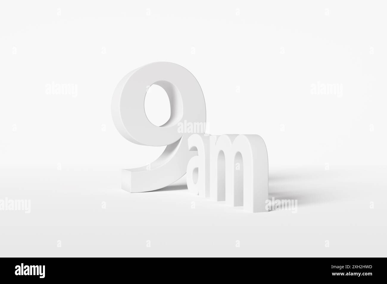 Larger white number 9 is perpendicular to smaller text am on white ...